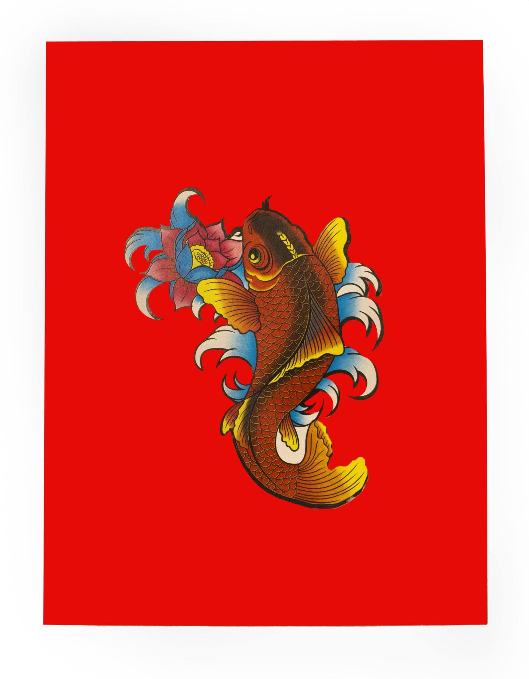 iGifts And Cards Lucky Red Koi Fish 3D Pop Up Greeting Card – Mother’s Day Gift, Unique Nature Inspired Birthday Party, Thank You Card With Fish, Big Retirement Present, 6x8