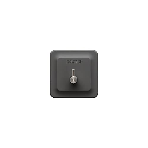 Tooletries - The Arnold Bathroom & Storage Hook - Silicone Toiletry Organizer, Shower & Bathroom Accessory - Features Silicone-Grip Technology, Removable & Reusable - Charcoal