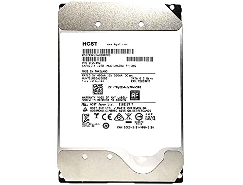 HGST Ultrastar He10 | HUH721010ALE600 | 0F27604 | 10TB SATA 6-Gbps 7.2K RPM 256MB 3.5in 512E ISE Hard Drive (Renewed)