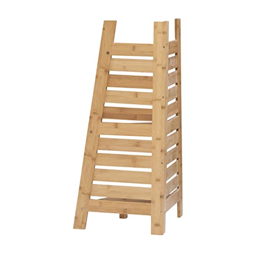 Linon Amzn0326 Finn Bamboo Bathroom Corner Shelf, Brown