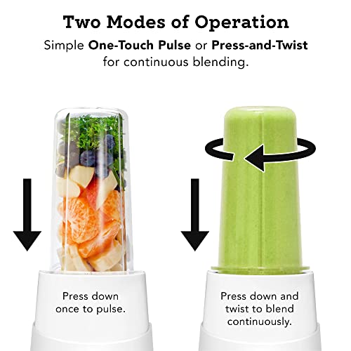 Tribest PB-410GY-A Personal Blender for Shakes and Smoothies with Portable Blender Cups, Gray