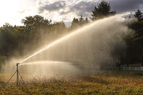 IrrigationKing RK-57 1-1/4" FNPT Impact Mini-Gun Sprinkler with Nozzle Set 10 mm, 12 mm, 14 mm x 4 mm, Aluminum