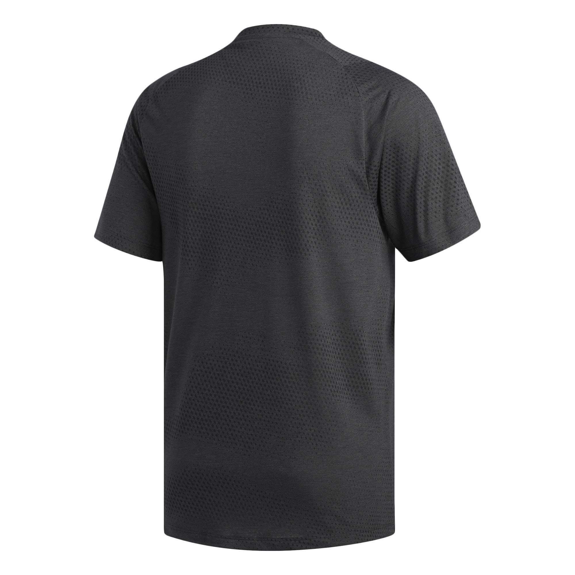 adidas Men's Freelift Tech Aeroknit Graphic Tee, Black/Grey, Small