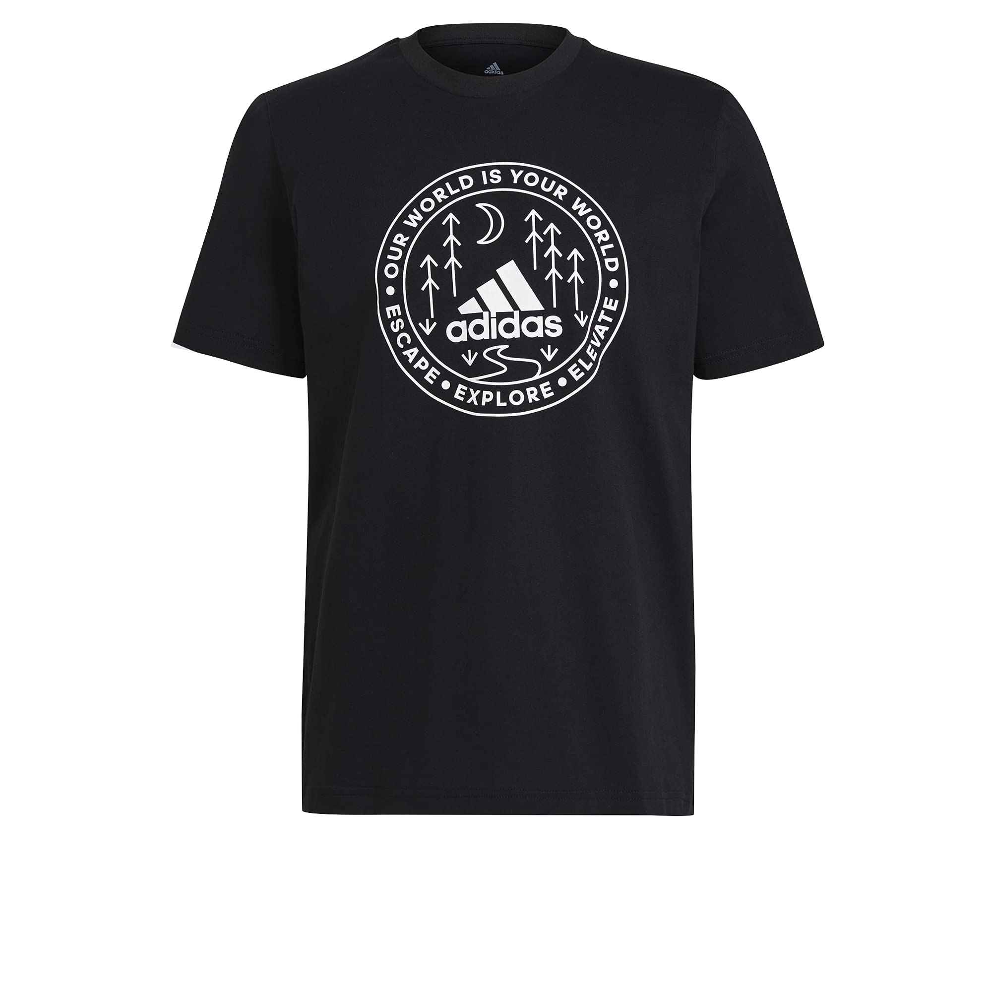 adidas mens Explore Nature Graphic White X-Small