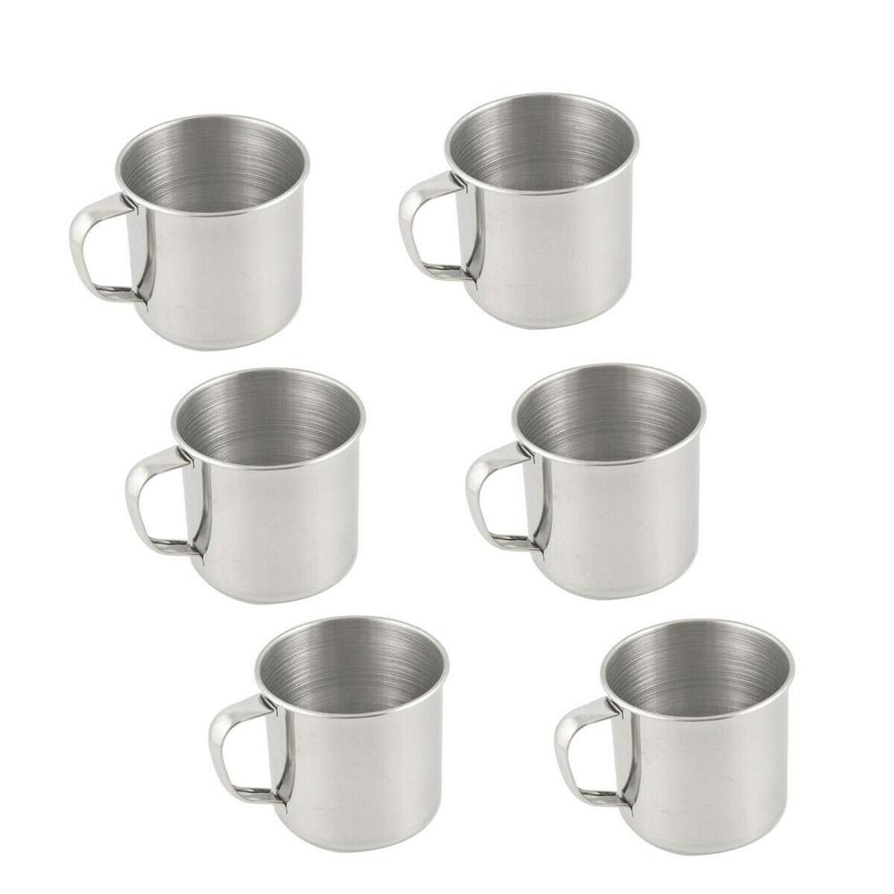 6 Pack Stainless Steel Coffee Soup Mug Tumbler Camping Mug Cup 12oz