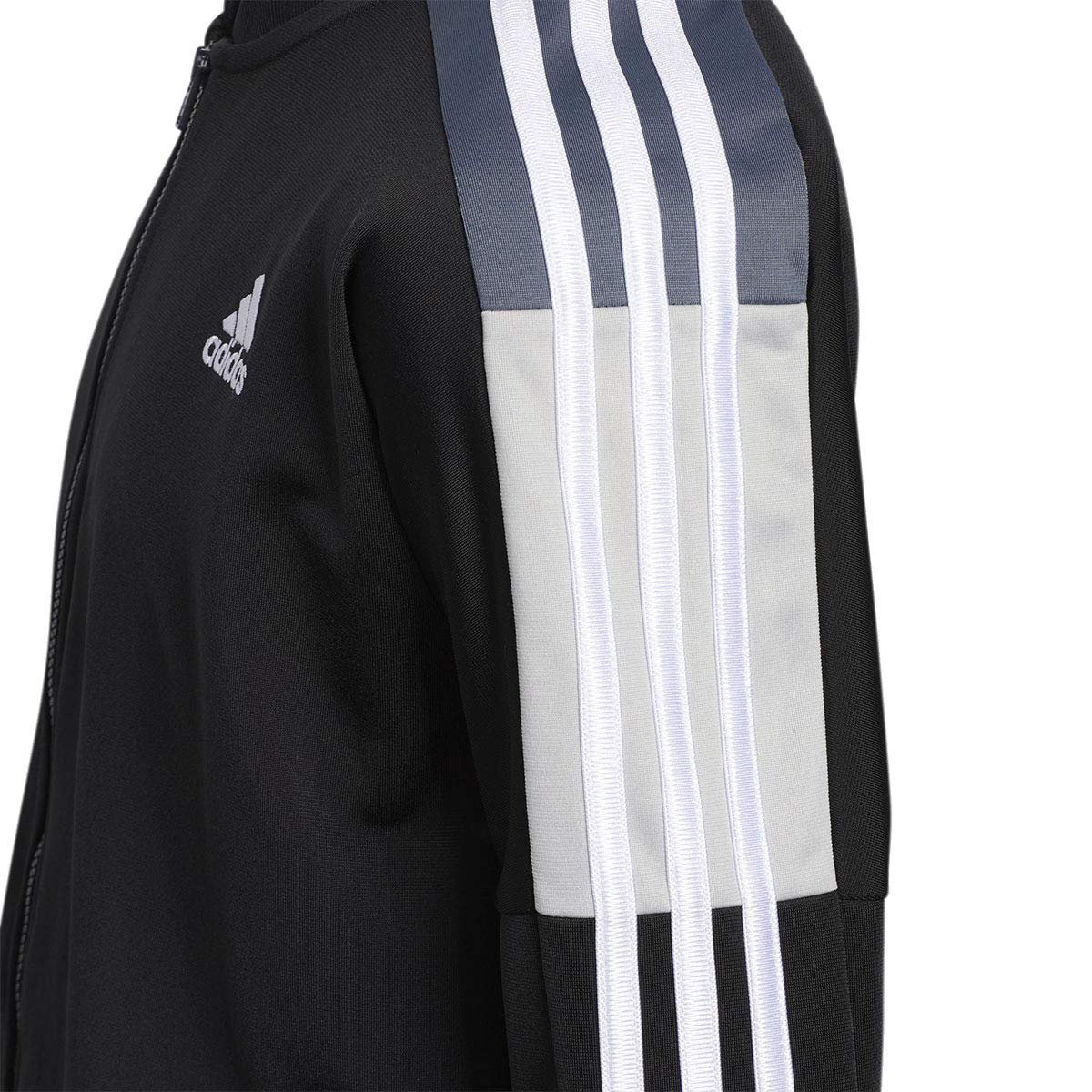 adidas Boy's Tricot Track Jacket, Black, Medium