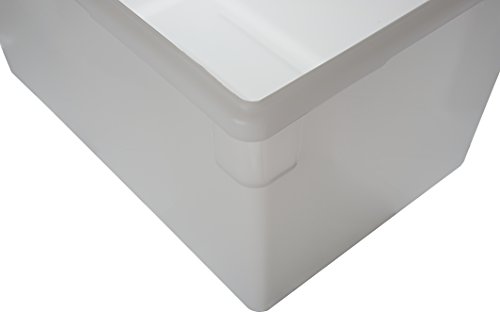 Carlisle FoodService Products Storplus Food Storage Container with Stackable Design for Catering, Buffets, Restaurants, Polyethylene (Pe), 21.5 Gallon, White, 21.5 Gallon, 26" x 18" x 15"