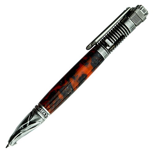 Penn State Industries PKMOTAP Motorcycle Kickstart Action Ballpoint Pen Kit Woodturning Project (1, Antique Pewter)
