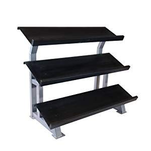CAP Barbell Rubber Coated Dumbbell Set with Storage Rack (5-70 Lb Set with 3 Tier Stadium Rack, Hex)
