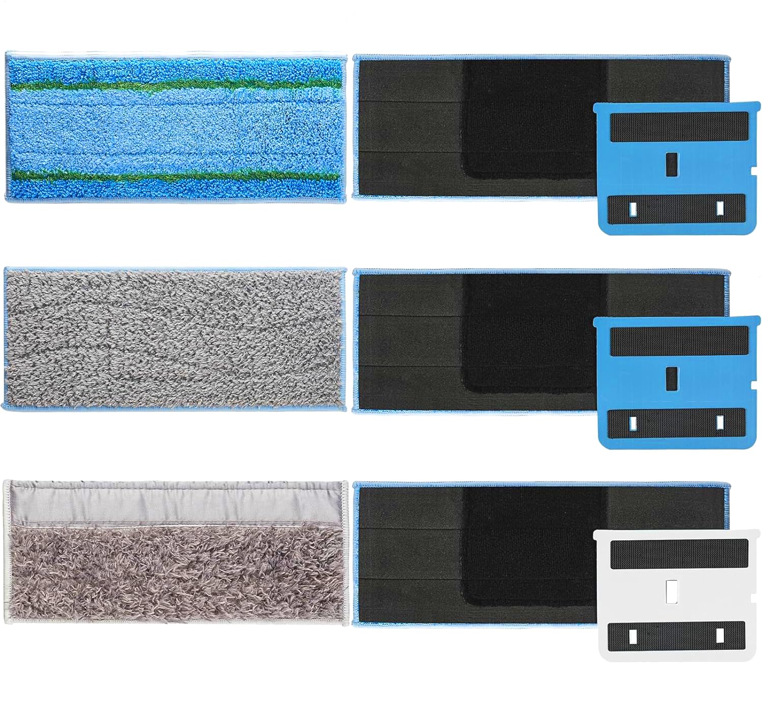 6 Pack ππ©π π«πππ ππππππ‘πππ₯π Reusable Mop Pads for π’ππ¨ππ¨π ππ«πππ―π πππ ππ πππ«π’ππ¬ Ultimate Robot Mop, 2 Deep Clean Pad + 2 Wet Pad + 2 Dry Pad