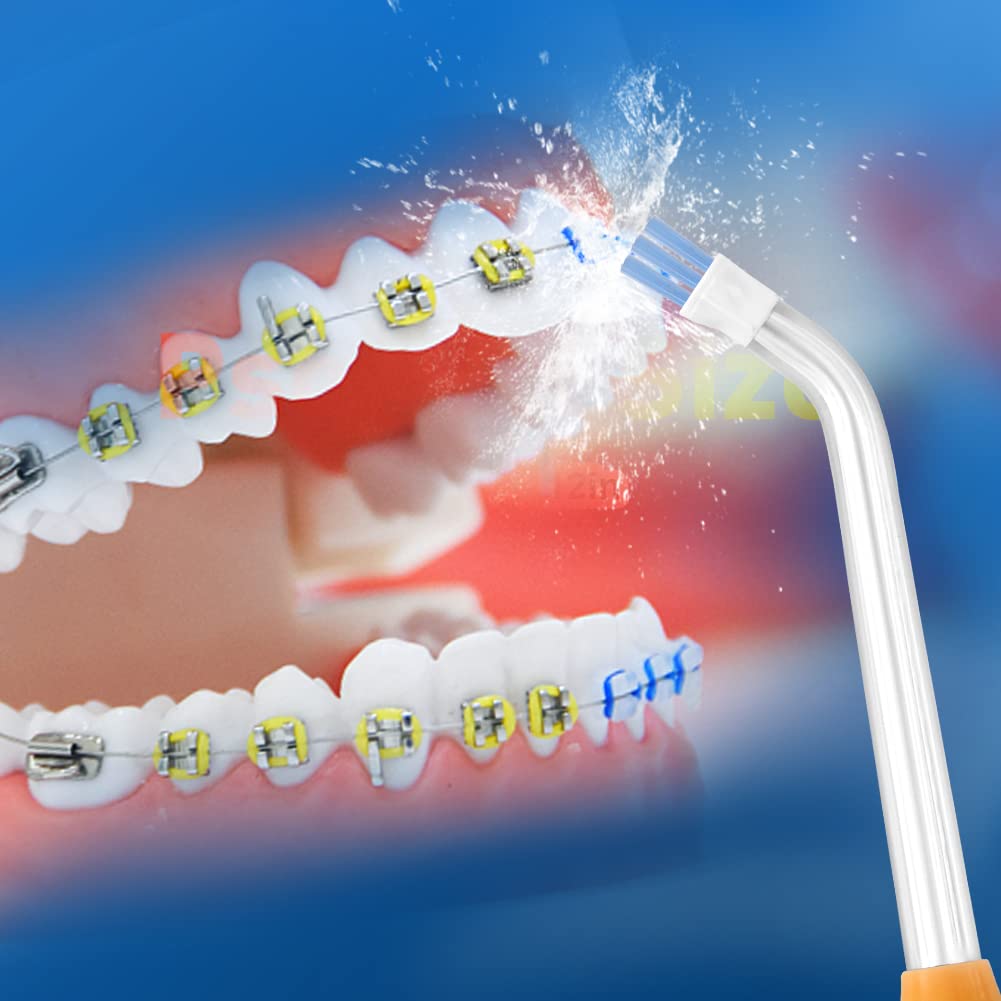 Abnaok Replacement Tips for Waterpik Water Flosser Classic Jet Tips and Other Oral Irrigators(6 Plaque Seeker Tips)