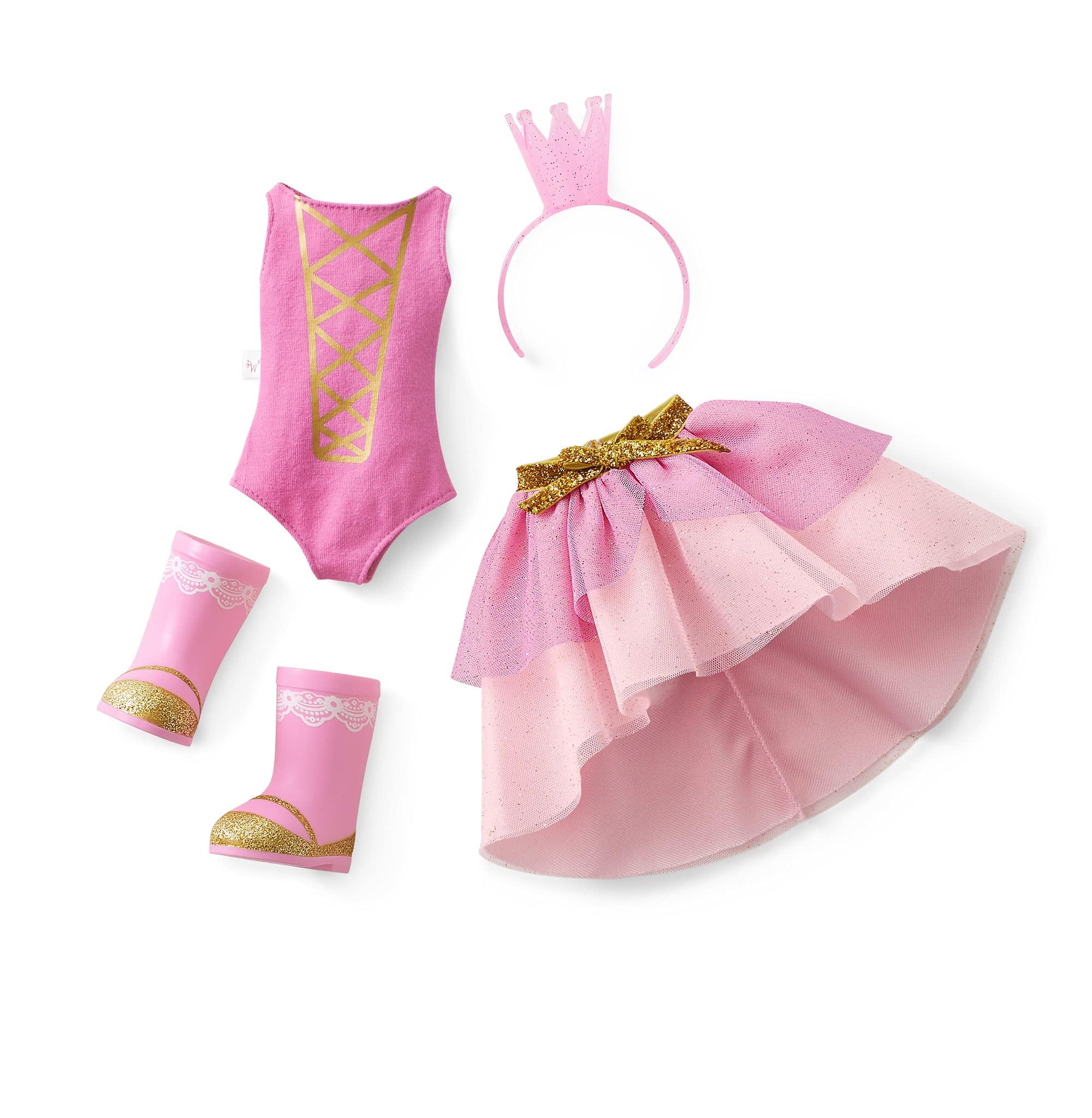 American Girl WellieWishers 14.5-inch Ashlyn Doll with Pink Leotard, Glitter Skirt, Headband, and Boots, For Ages 4+