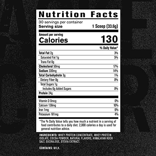 Jacked Factory Authentic Whey Muscle Building Whey Protein Powder - Low Carb, Non-GMO, No Fillers, Mixes Perfectly - Delicious Salted Chocolate Caramel Flavor - 2LB Tub