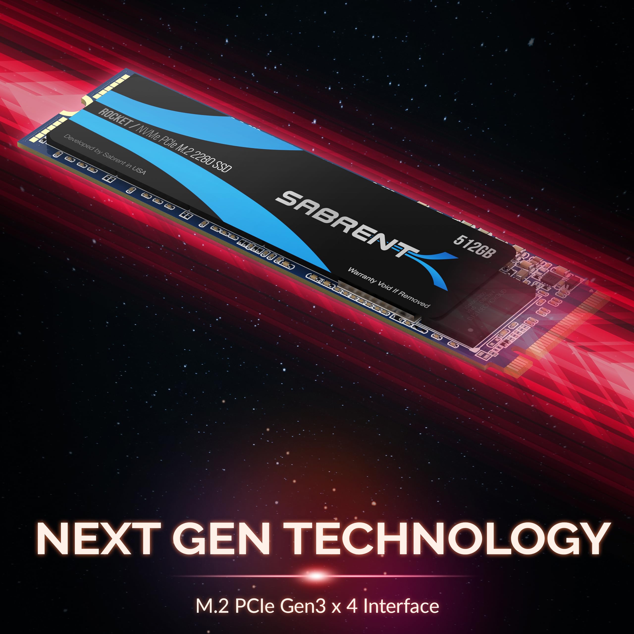 SABRENT 512GB Rocket NVMe PCIe M.2 2280 Internal SSD High Performance Solid State Drive (SB-ROCKET-512)