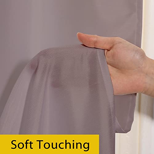 Chyhomenyc Uptown Faux Silk Living Room Window Curtains, 2 Panels Solid Slub Texture Rose Quartz Curtains 84 Inches Long, Luxury Classic Room Darkening Rod Pocket Bedroom Curtains & Drapes, 42"Wx84"L