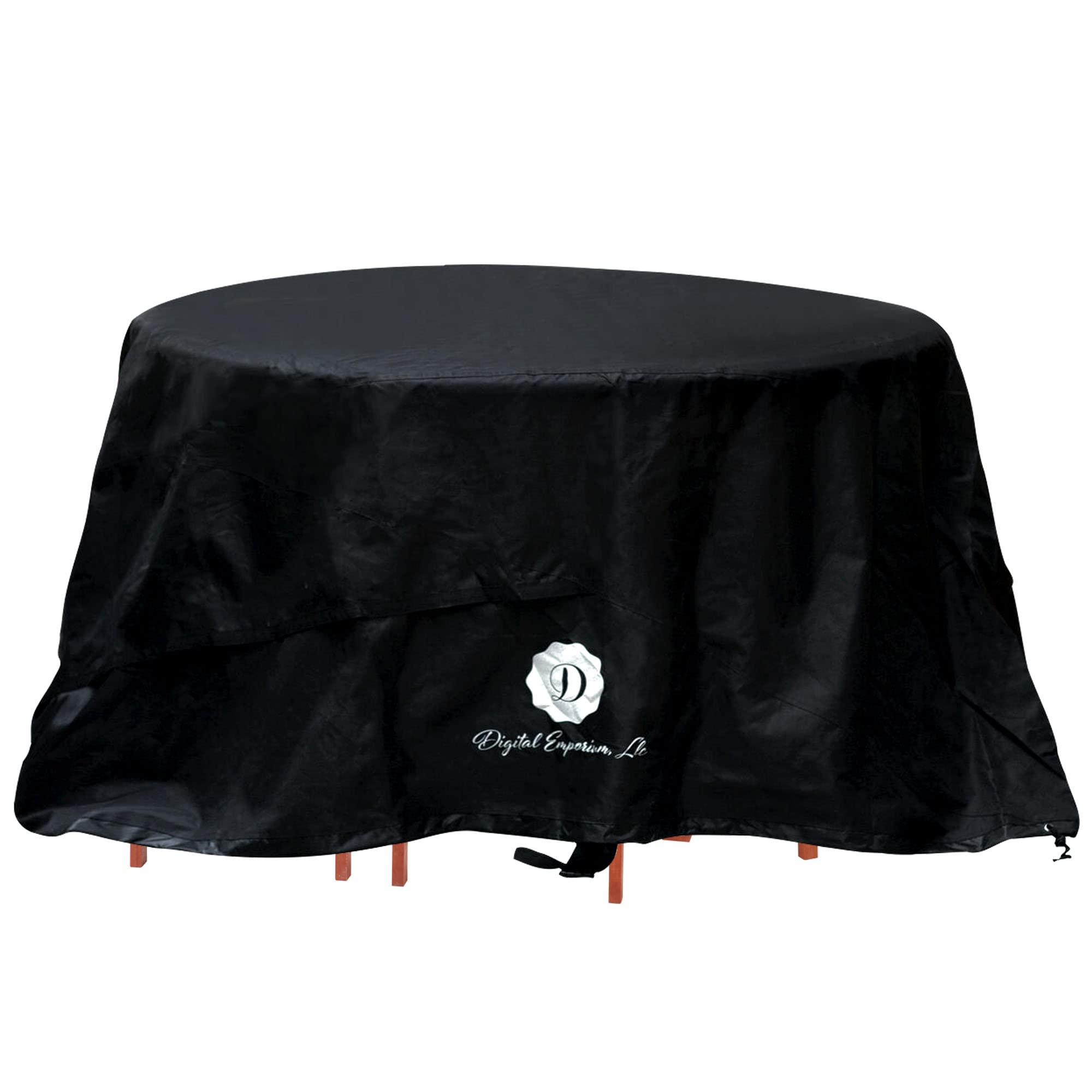 Round Patio Table Cover for Outdoor Furniture 100% Waterproof UV Resistant 92 L DIA x 28 H Black