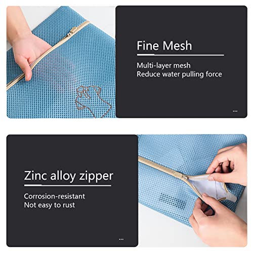CHYUANX 6 Pack Mesh Laundry Bags for Delicates - Upgrade Thicken Lingerie Bags For Laundry With Premium Zipper,Anti-Deformation Reusable Laundry Bags Mesh Wash Bags For Washing Machine With Exquisite Embroidery Small Patterns for Overcoat , Bra, Stocking