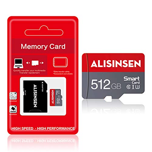 512GB Micro SD Card High Speed Class 10 Micro SDXC Memory Card 512GB TF Card for Wyze, GoPro,Smartphone,Table with SD Card Adapter
