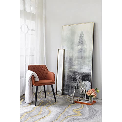 A&B Home 31 in Set of 2 Wooden Classy Armless Dining Chair, Orange