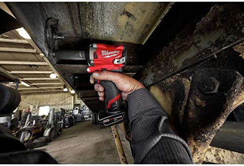 Milwaukee M12 FUEL 12V Lithium-Ion Brushless Cordless Stubby 1/2 in. Impact Wrench (Tool-Only) + Accessory