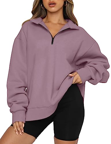 AUTOMET Womens Oversized Sweatshirts Hoodies Half Zip Pullover Trendy Long Sleeve Shirts Tops Y2k Fall Outfits Sweaters Clothes 2023