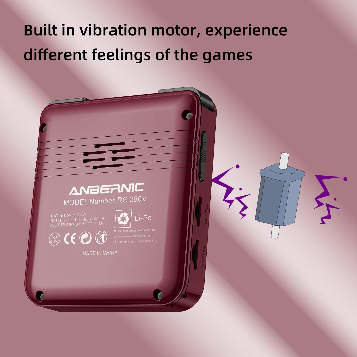 Haihuang RG280V Handheld Video Game with 64G TF Pre-Installed 5000 Classic Games Handheld Game Console 7 Hours Duration
