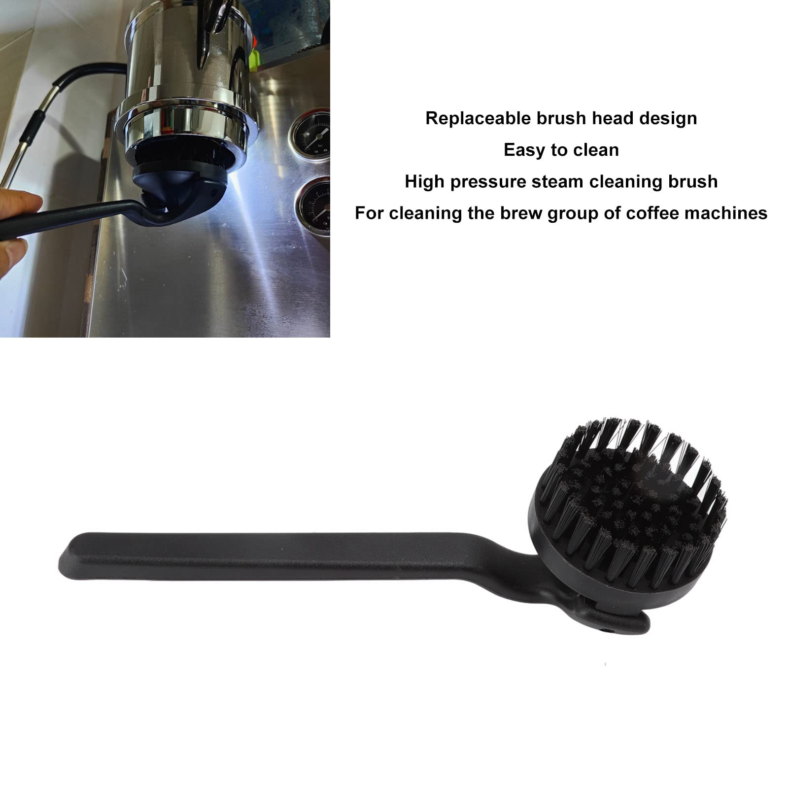 Aqur2020 51mm 54mm Detachable High Pressure Steam Coffee Machine Grouphead Brushush, Household Coffee Cleaner Brush, Coffee Cleaner Brush Coffee Espresso Machine