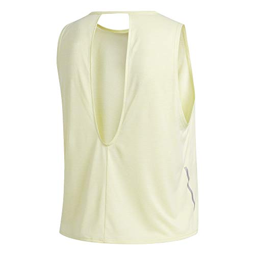 adidas Women's Own The Run Cooler Tank, Yellow Tint, Large