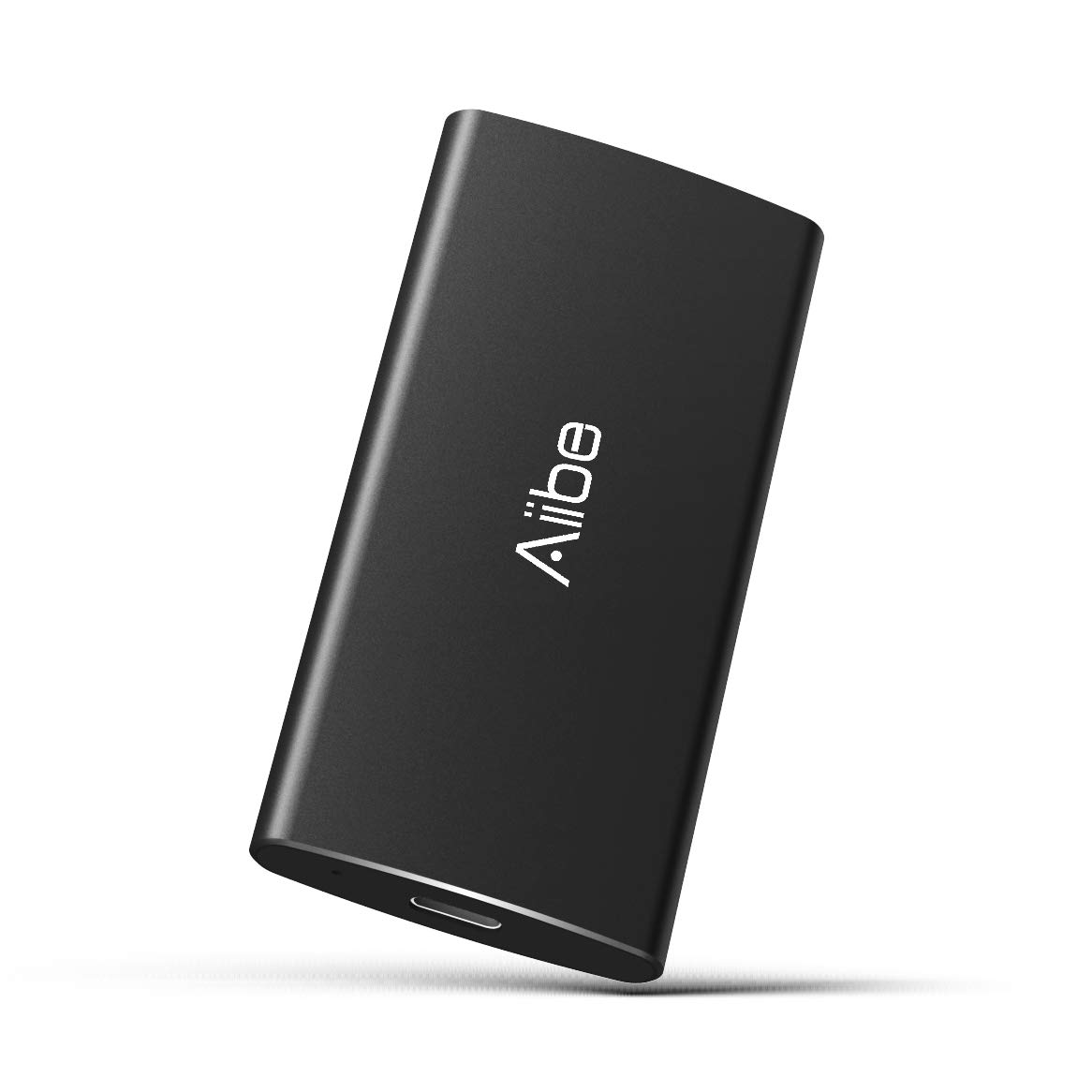 Aiibe External Portable SSD 500GB - Up to 500MB/s - USB-C, USB 3.1 External Solid State Drive 500GB 500G USB SSD Drive for PC Laptop, Mac, Xbox and PS4 - Black