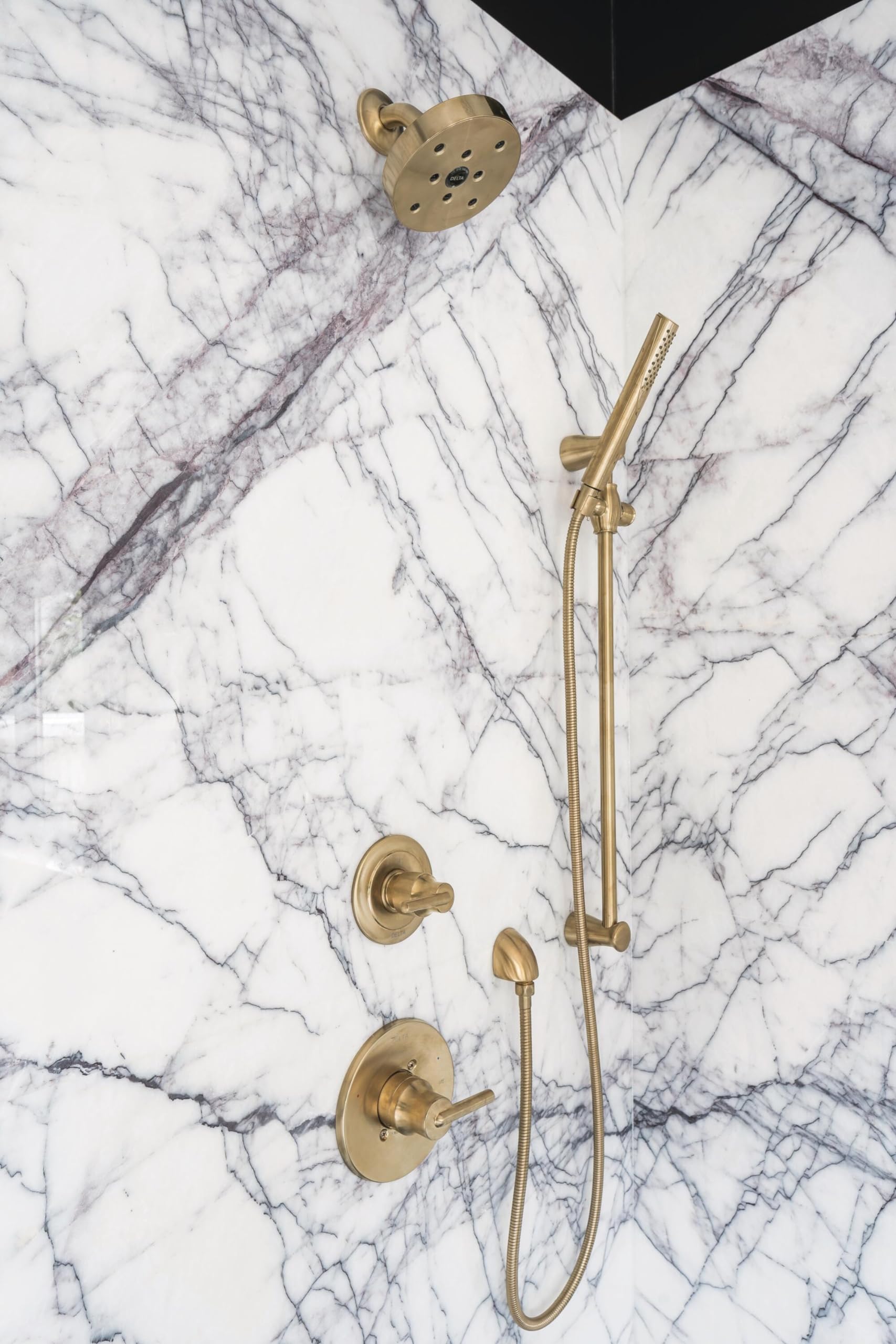 Delta Faucet Wall Supply Elbow for Hand Held Shower Gold, Wall Union Water Supply, Wall Elbow for Hand Shower, Gold Shower Wall Union, Lumicoat Champagne Bronze 50560-CZ-PR