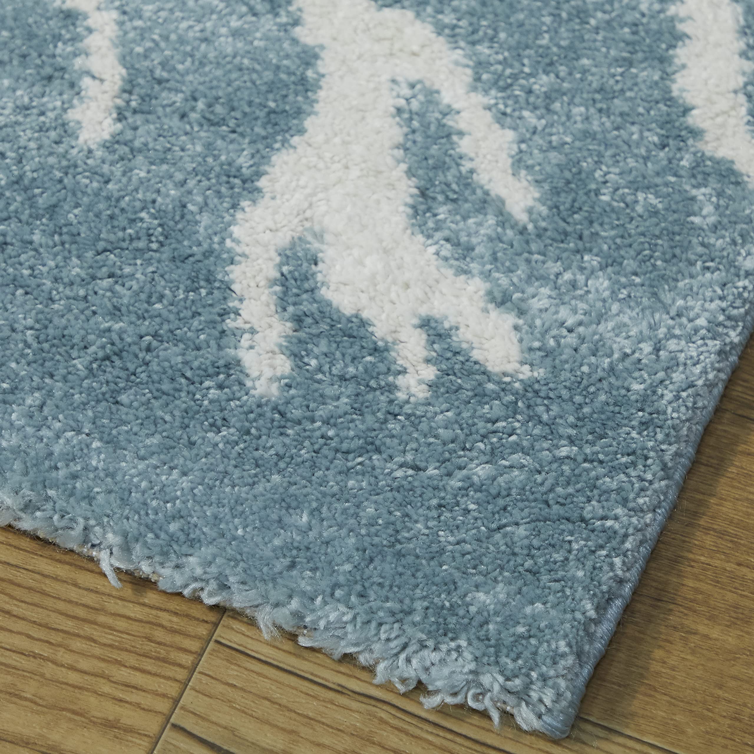 Balta Rugs Caistor Coastal Coral Print Area Rug, Light Blue, 7' 10" x 10'