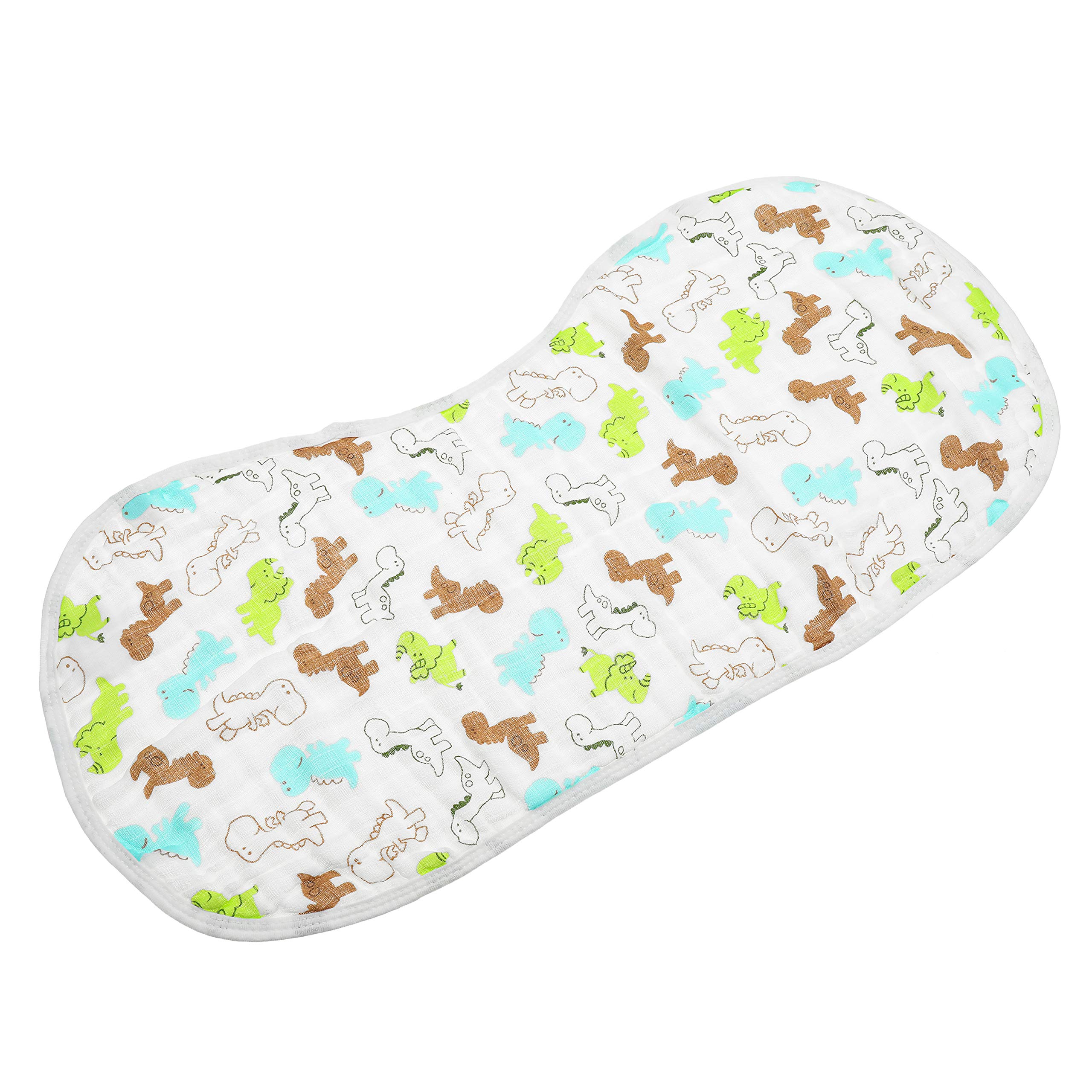 ShoppeWatch Muslin Burp Cloths Baby Burping Bibs 100% Organic Cotton 5-Pack Large 6 Layers Thick Soft Absorbent Cloth Spit Up Dribble Towels Rags for Newborns & Babies Unisex Shower Gift BB20