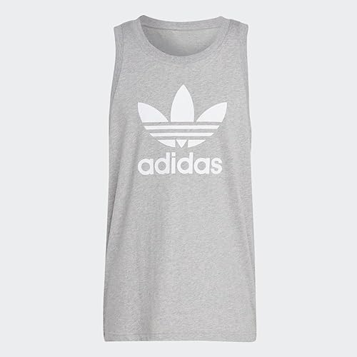 adidas Originals Men's Adicolor Classics Trefoil Tank Top, Medium Grey Heather, 3X-Large