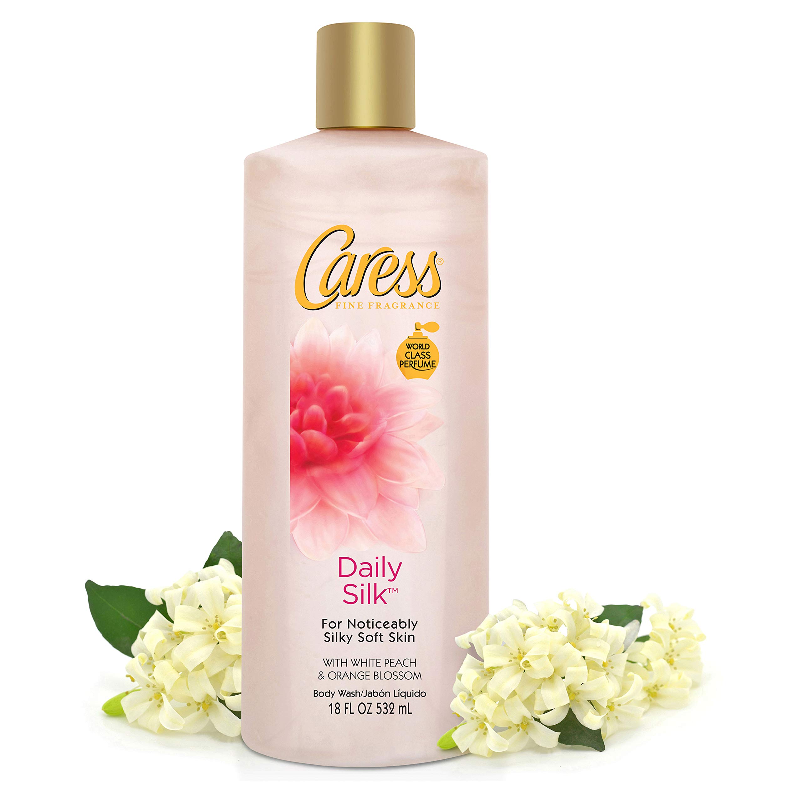 Caress Body Wash for Women, Daily Silk, 18 oz, 4 Count, softening