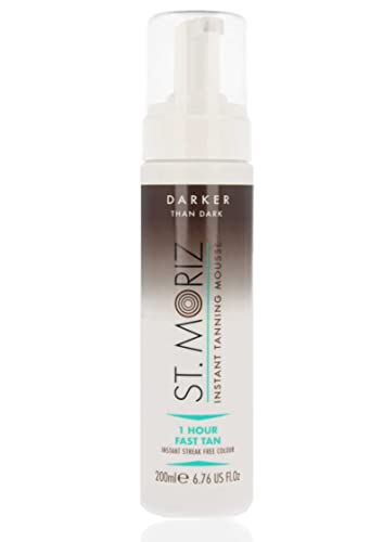 St Moriz Original 1 Hour Fast Tan Mousse | Fast Drying Vegan Express Fake Tan | 1 Hour for Light Glow, 2 Hours for Medium Glow, 3 Hours for Dark Glow | 200ml