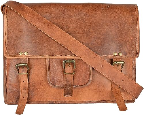Avtikes Leather Men's Sling Bag Cross Body Travel Office Business messenger | Laptop Messenger Bag | Leather Messenger Bag for Men/Office Bag for Men