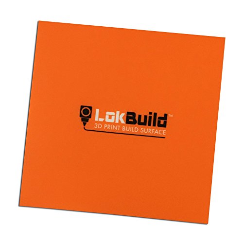 LokBuild 3D Print Build Surface, sticky back sheet, quick, clean removal of printed parts, versatile (SINGLE PACK 6" (153x153mm))