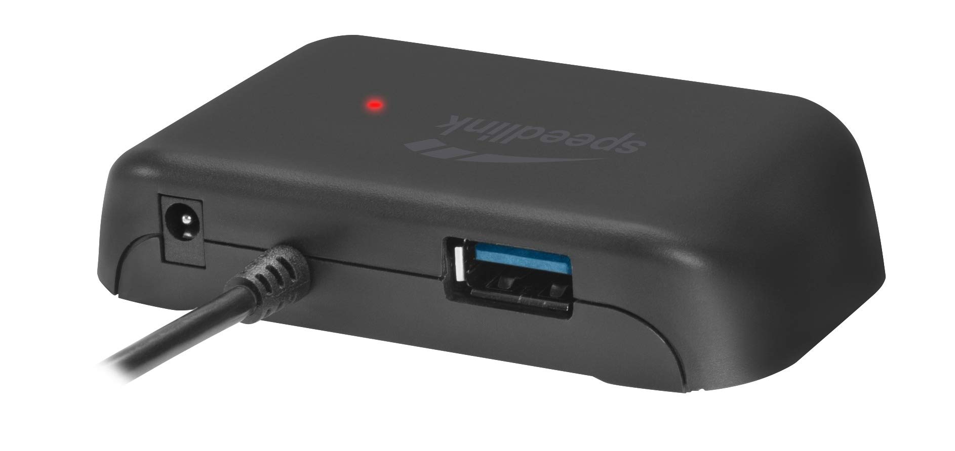 Speedlink Snappy EVO USB Hub with USB SuperSpeed Data Transfer at up to 5Gbit/s, 4-Port, Type-C to USB 3.0, Black