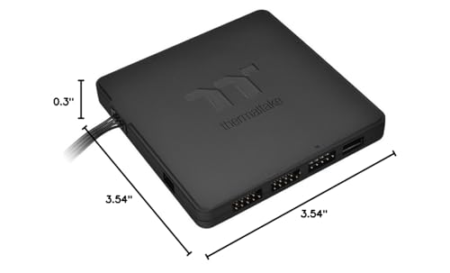 Thermaltake 9 Port LED Hub Sync Controller - Black