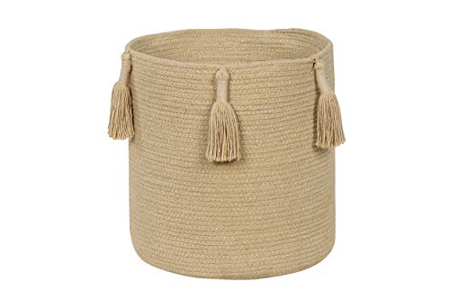 Lorena Canals Basket Woody Honey - Dk Honey, Lt Honey - Baskets - 9" x Ø 9" - 97% Cotton, 3% Other Fibres