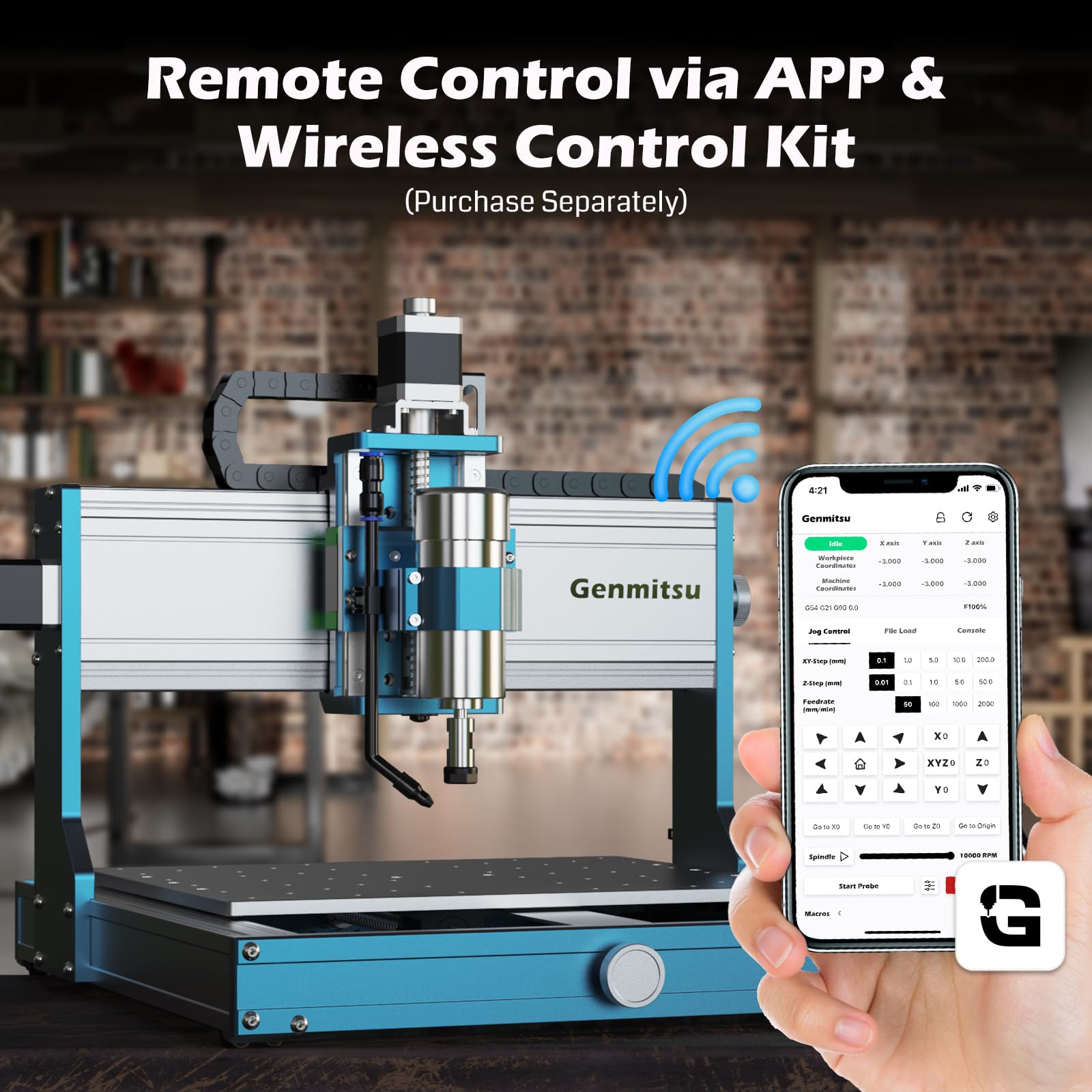 Genmitsu 3030-PROVer MAX CNC Router Machine with Linear Guide & Ball Screw Motion, Achieve ±0.05mm Accuracy for High Precision Metal Aluminum Copper Acrylic Engraving, Supports 4th Axis Rotary Kit