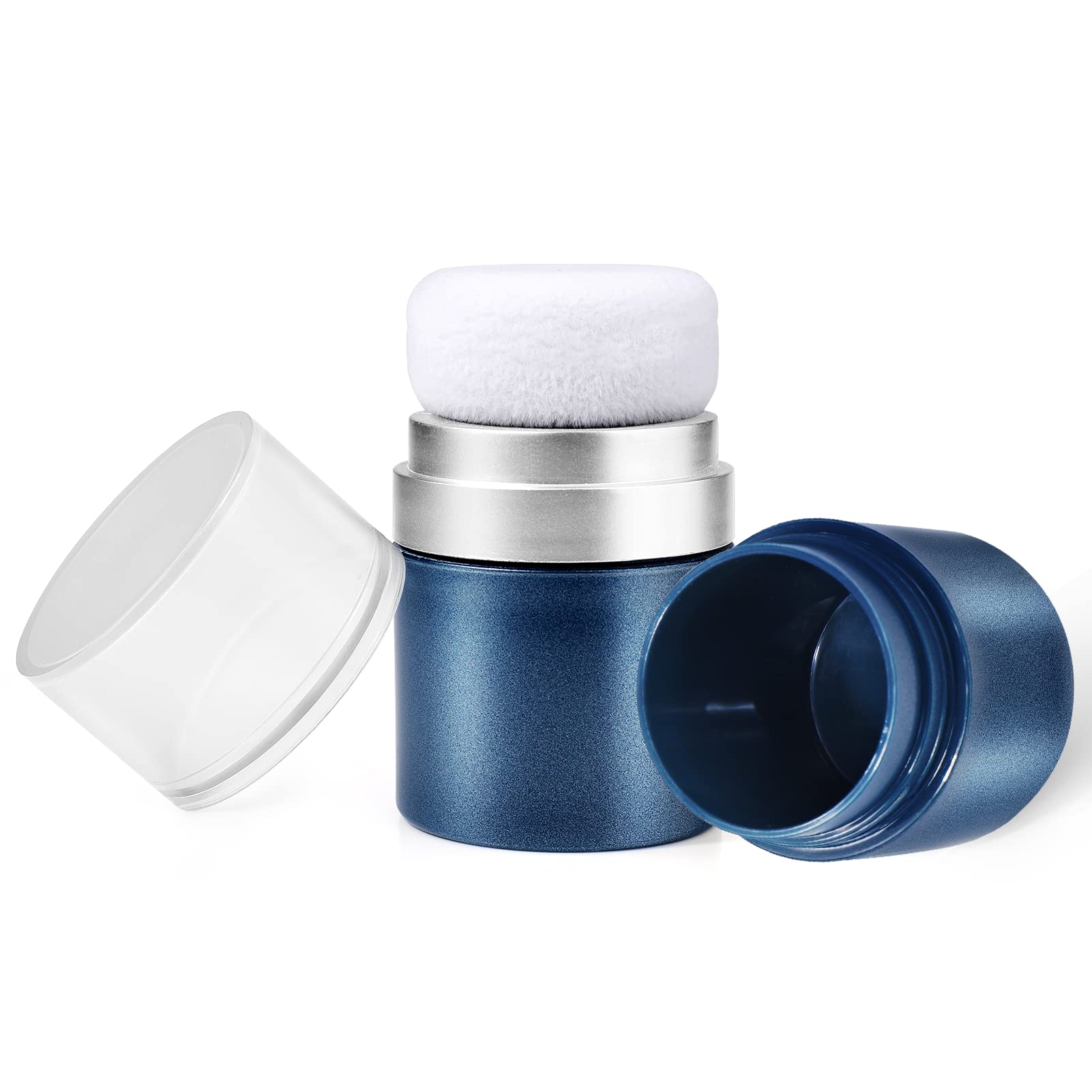 BABORUI Travel Size Dry Shampoo Empty Bottles, Mini Powder Puffer Bottle, Powder Dry Shampoo Refillable Travel Bottles, Reusable TSA Approved Travel Bottles for Dry Shampoo