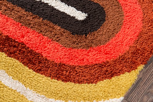 Novogratz by Momeni Novogratz Retro Collection Retro Wave Shag Area Rug, 5'0" x 7'6", Red