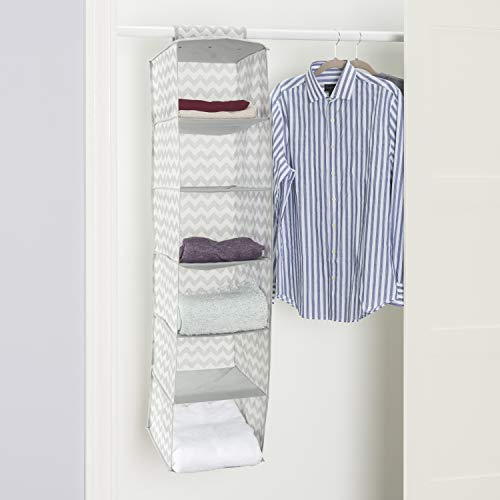 Home Basics Chevron Collection Storage and Organization (6 Shelf Closet Organizer)