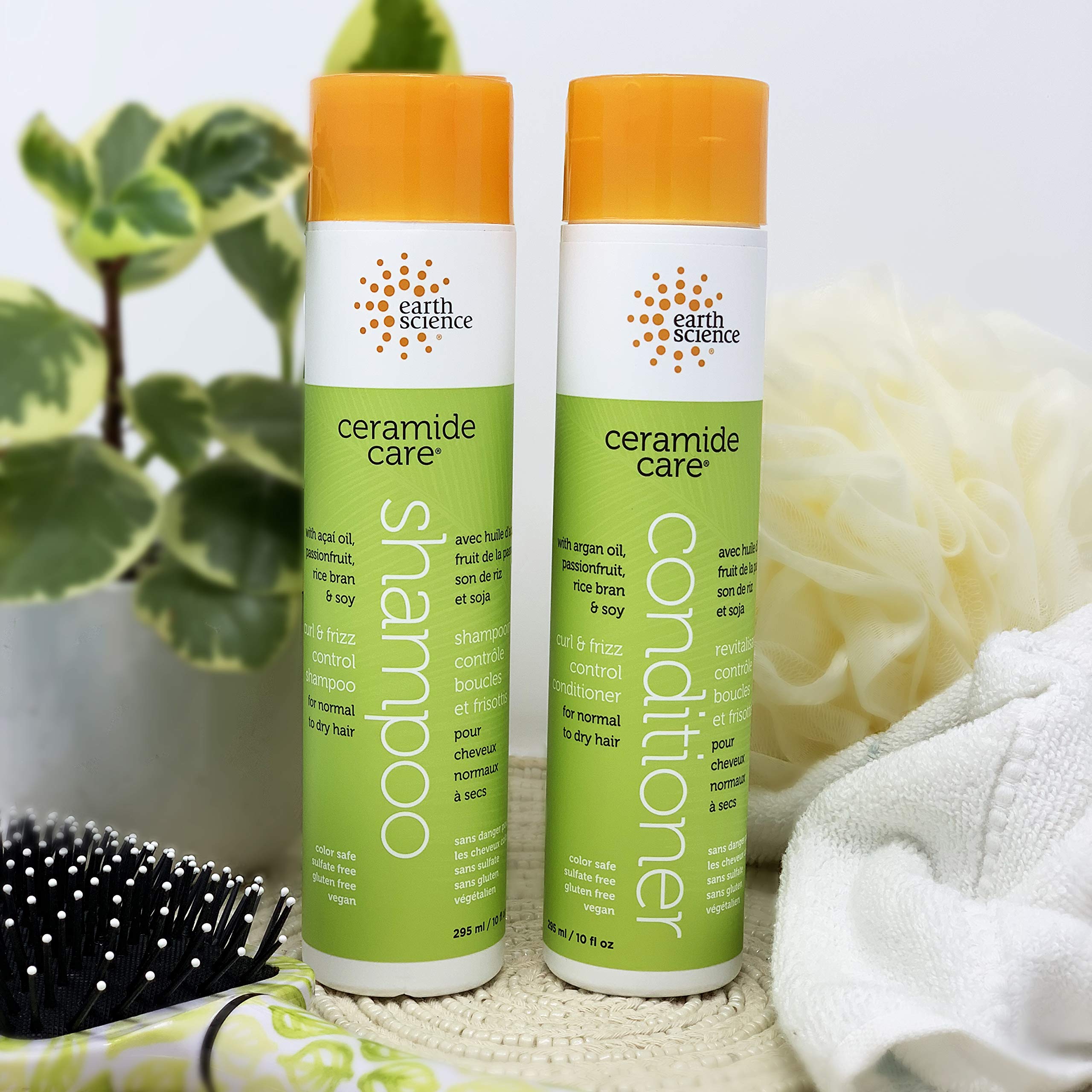 EARTH SCIENCE - CERAMIDE CARE: Curl & Frizz Control Conditioner for Normal To Dry Hair (10 oz.)