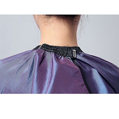 OLizee Hair Cut Hairdressing Cape Cloth Apron Stretch Out Hand Waterproof Salon Barber Gown 57 x 63", (Purple)