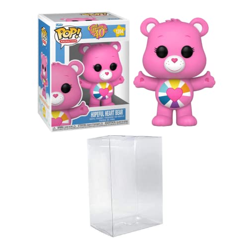 Funko POP! Animation: Care Bears 40th Anniversary - Hopeful Heart Bear Bundled with a Byron's Attic Pop Protector