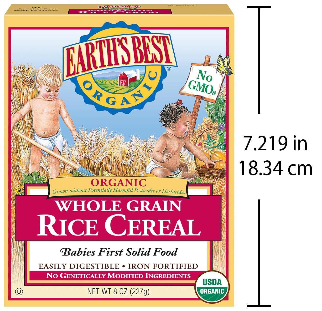 Earth's Best Organic Infant Cereal, Whole Grain Rice, 8 oz. Box