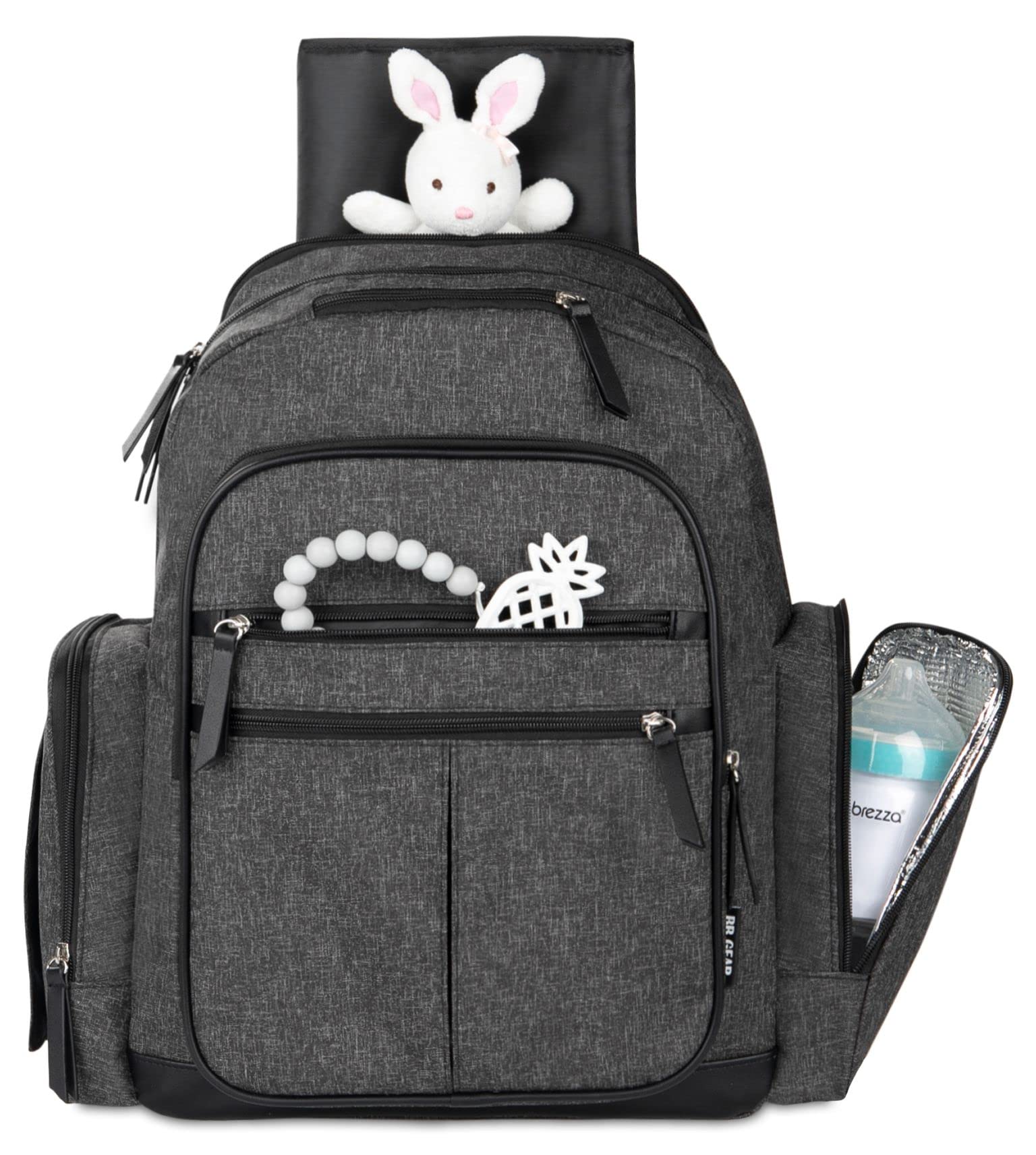 BABY BOOM BF ALLOVR Grey and Pink Flowers