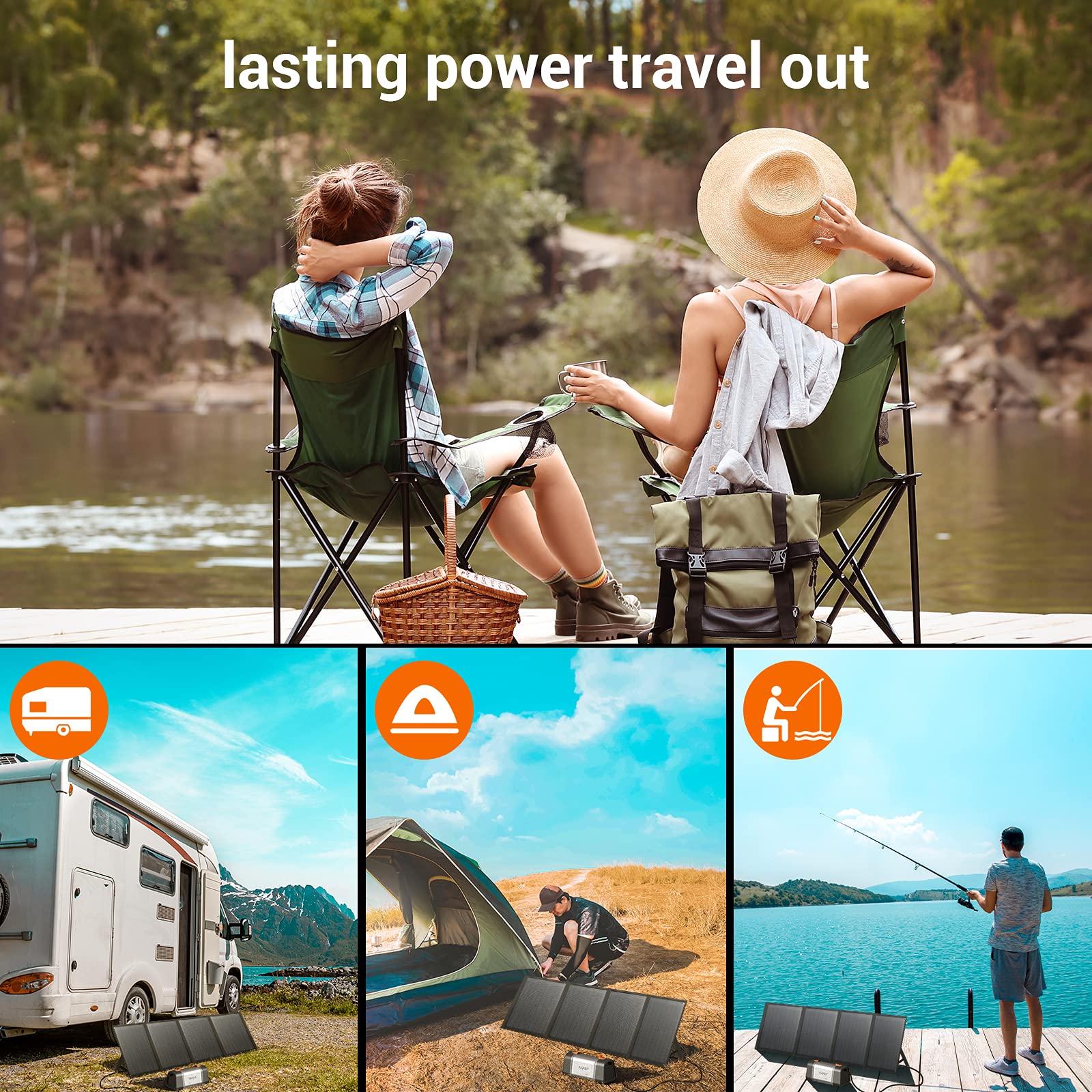 AIPER Foldable 60W Solar Panel